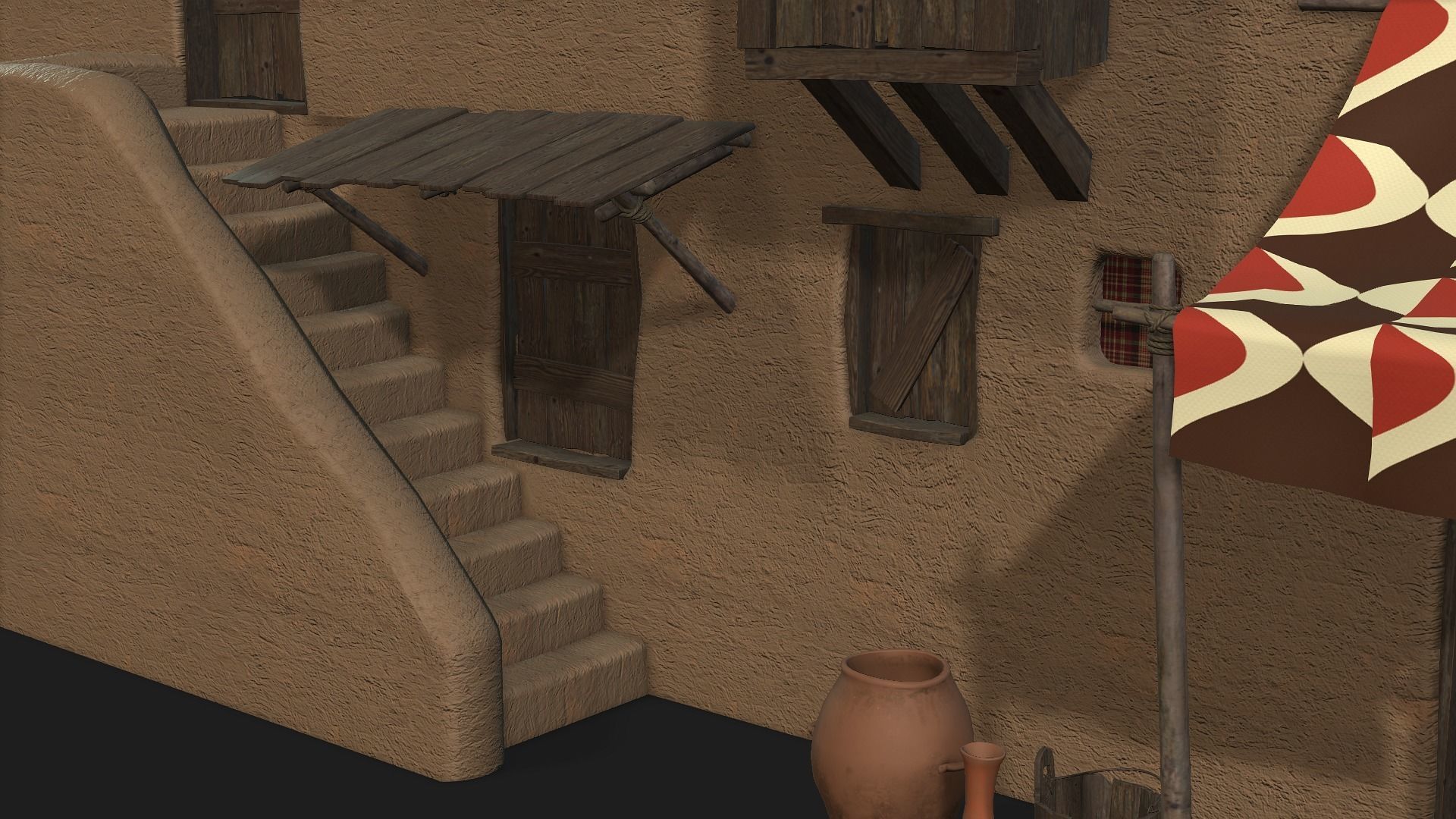 3D model Desert 3D wall assets VR / AR / low-poly | CGTrader