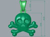 Skull and Bones Puffy Pendant 3D Model 3D model 3D printable | CGTrader