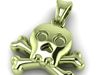 Skull and Bones Puffy Pendant 3D Model 3D model 3D printable | CGTrader