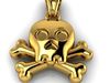 Skull and Bones Puffy Pendant 3D Model 3D model 3D printable | CGTrader