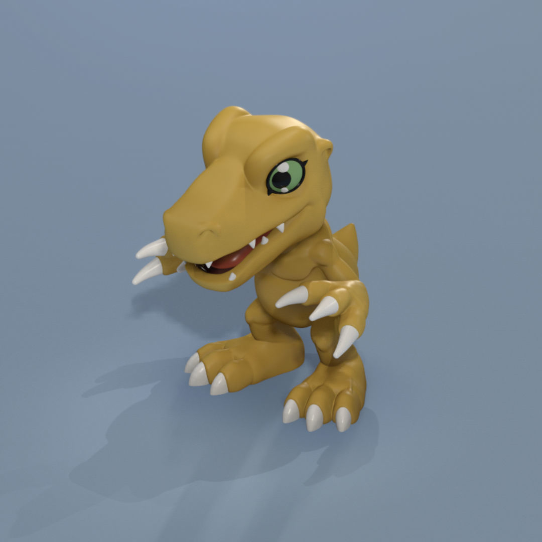 Agumon 3D model 3D printable | CGTrader