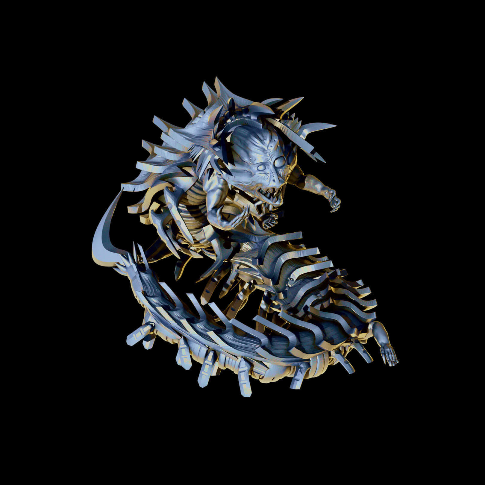 Centipede Chaos Spawn Demon Wargame Proxy 3D model 3D printable | CGTrader