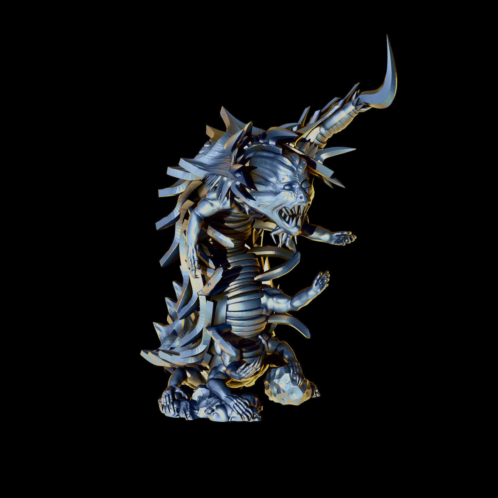 Centipede Chaos Spawn Demon Wargame Proxy 3D model 3D printable | CGTrader
