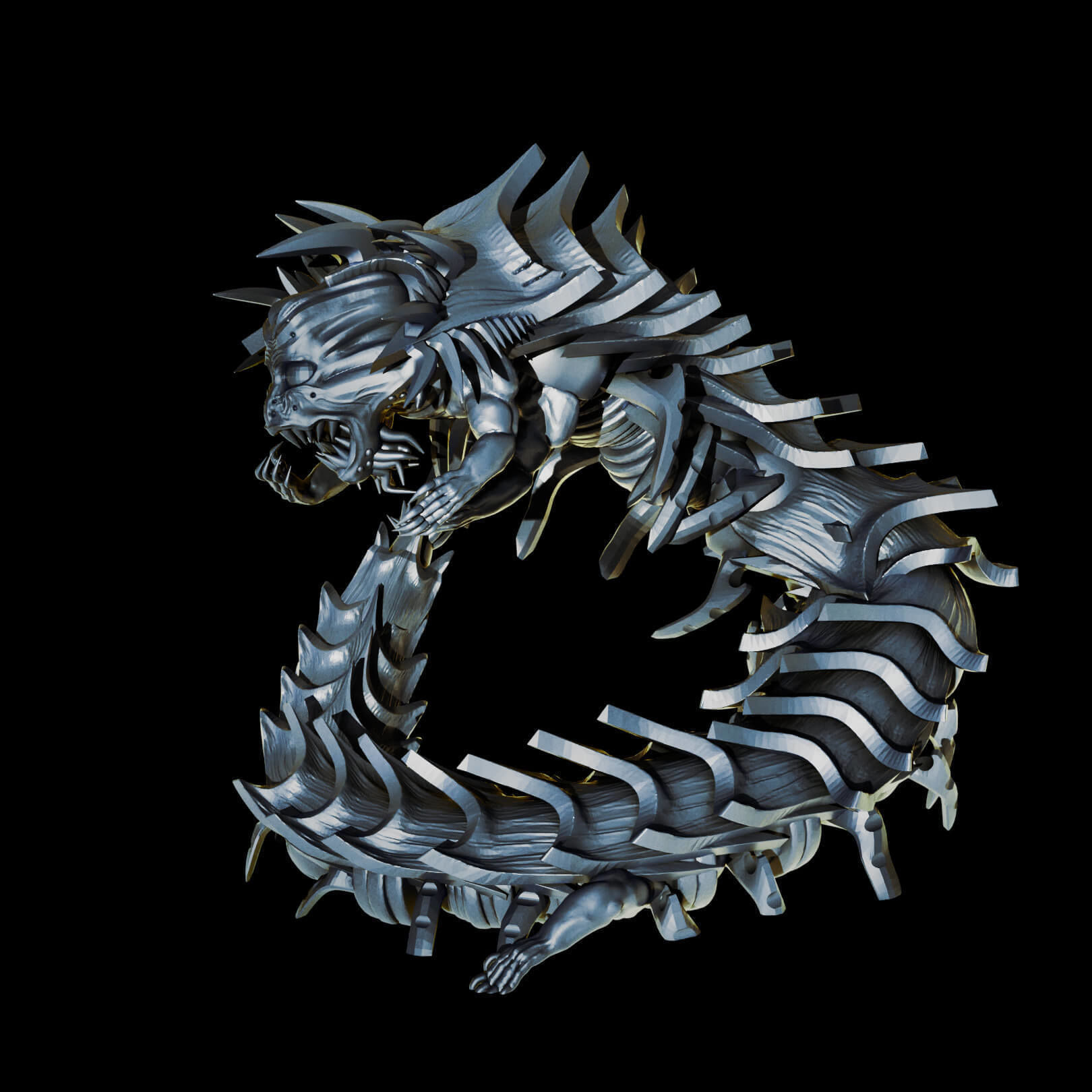 Centipede Chaos Spawn Demon Wargame Proxy 3D model 3D printable | CGTrader