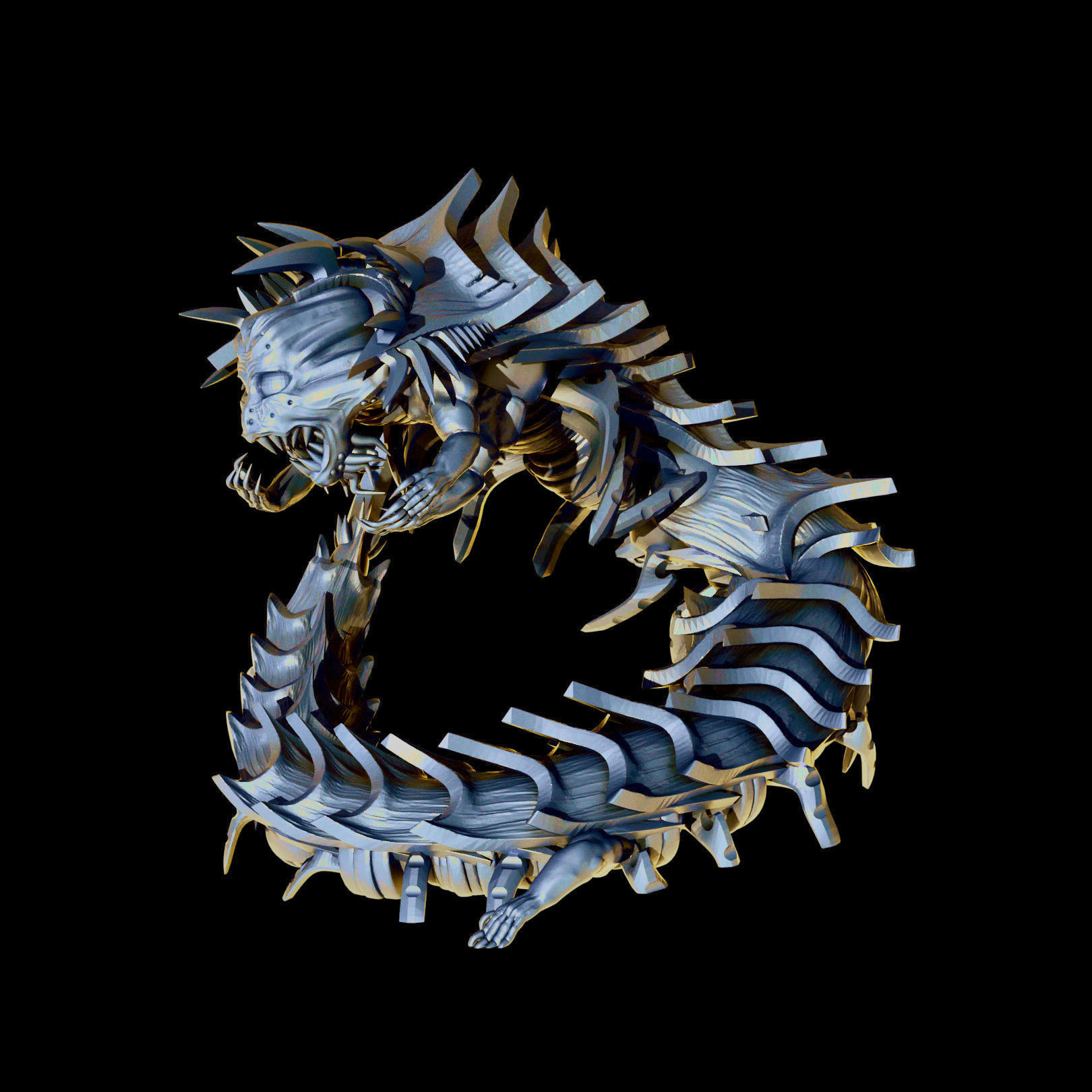Centipede Chaos Spawn Demon Wargame Proxy 3D model 3D printable | CGTrader