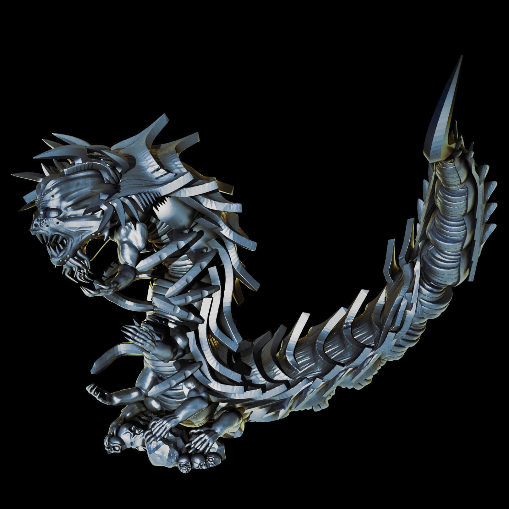 Centipede Chaos Spawn Demon Wargame Proxy 3D model 3D printable | CGTrader