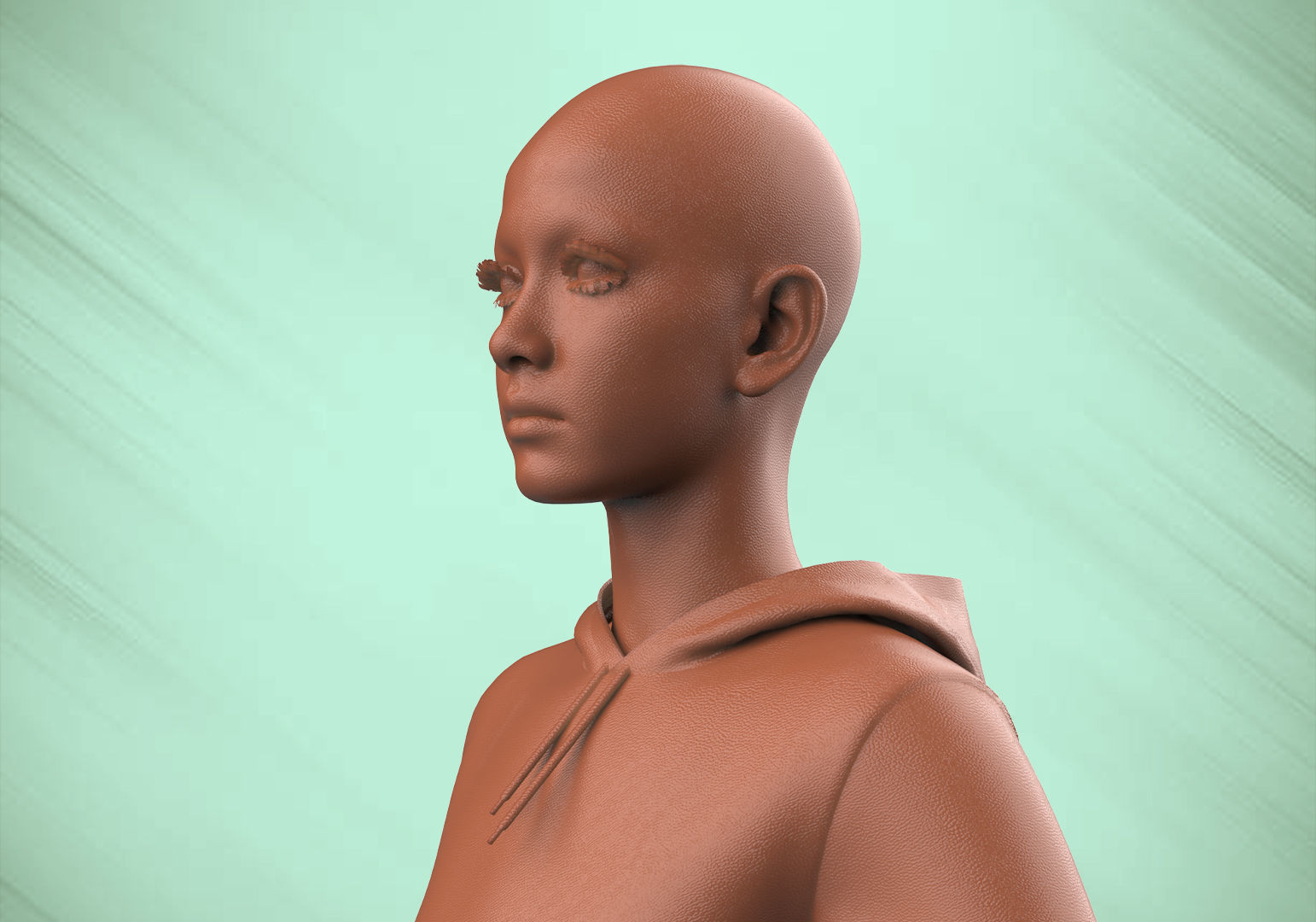 3D model Female in hoodies VR / AR / low-poly | CGTrader