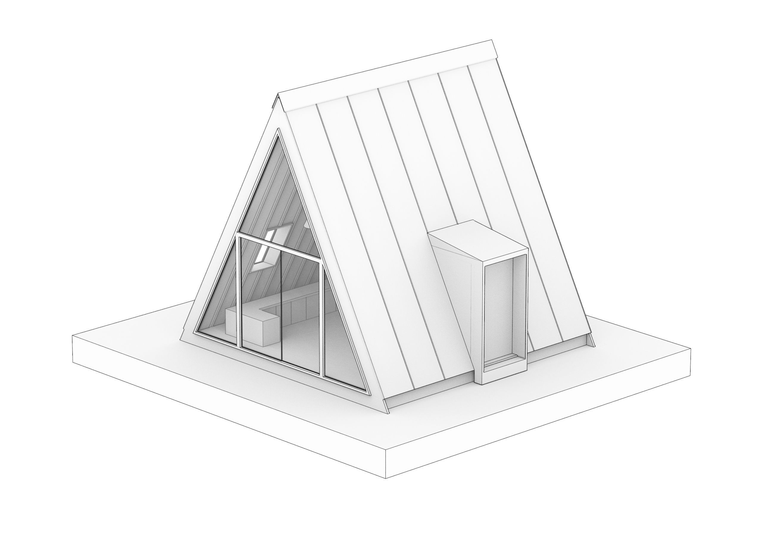 A Shaped Cabin 3D model | CGTrader