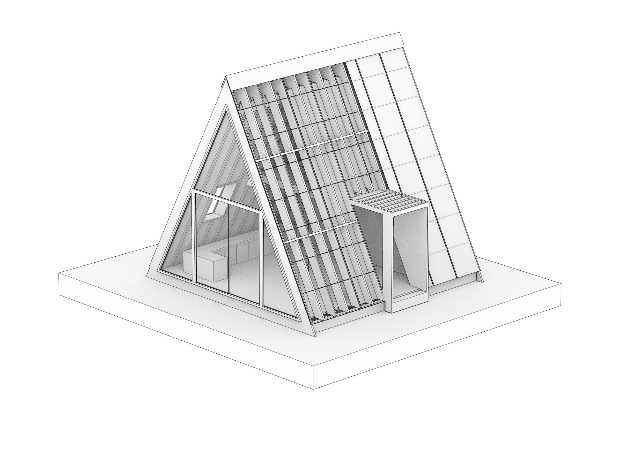 A Shaped Cabin 3D model | CGTrader