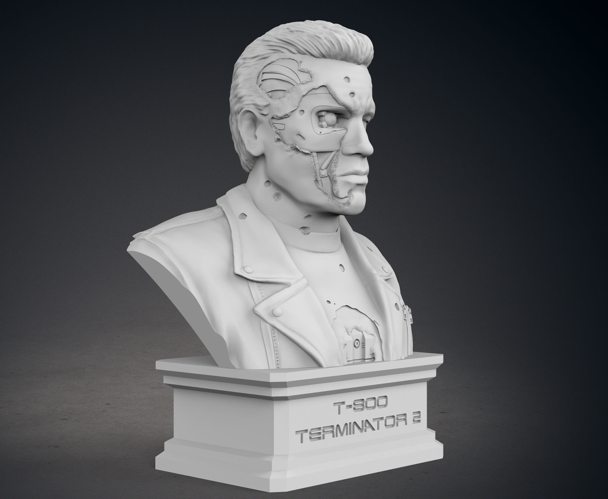 Terminator T-800 Bust 3D model 3D printable | CGTrader