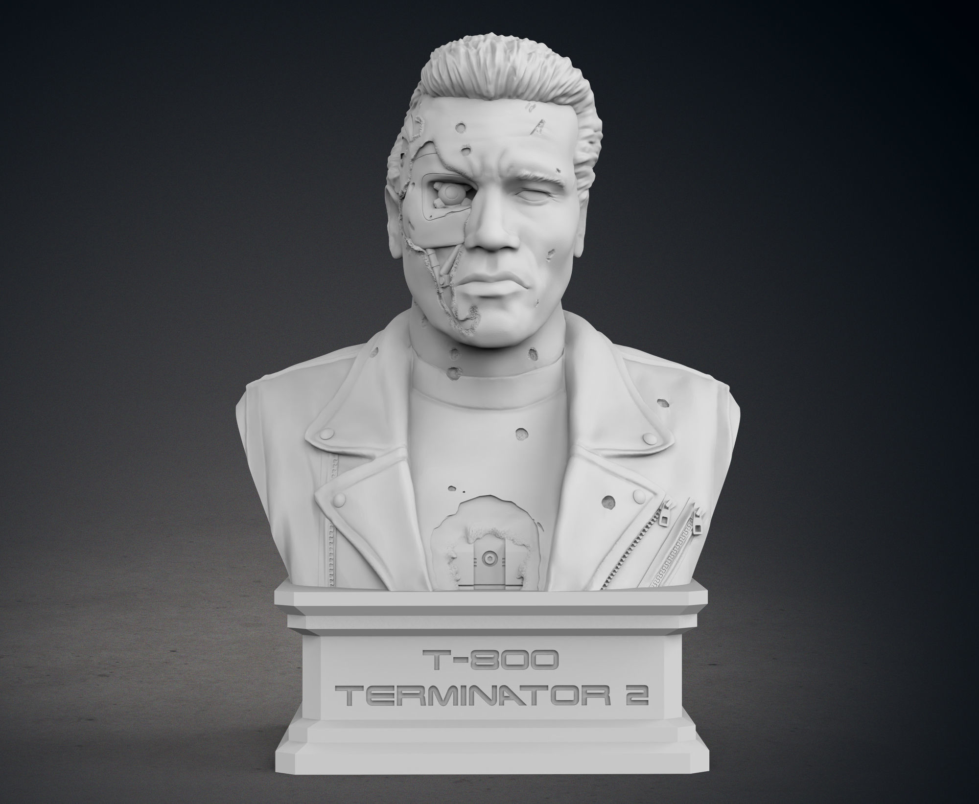 Terminator T-800 Bust 3D model 3D printable | CGTrader