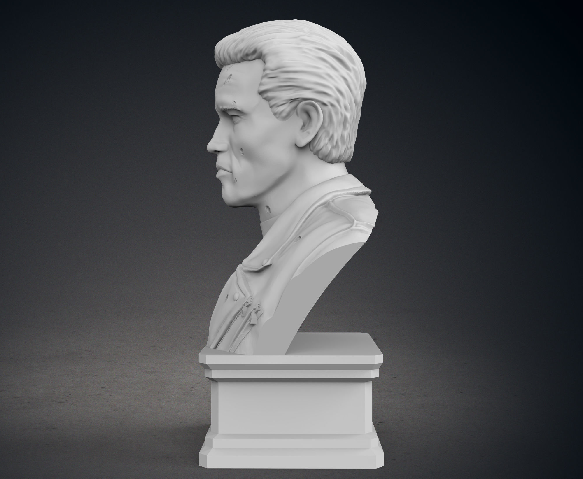Terminator T-800 Bust 3D model 3D printable | CGTrader
