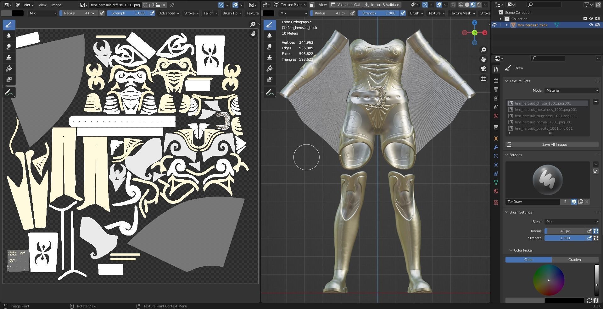 Unique Female Hero Suit Fitted to Gen8 Body Mesh 3D model | CGTrader