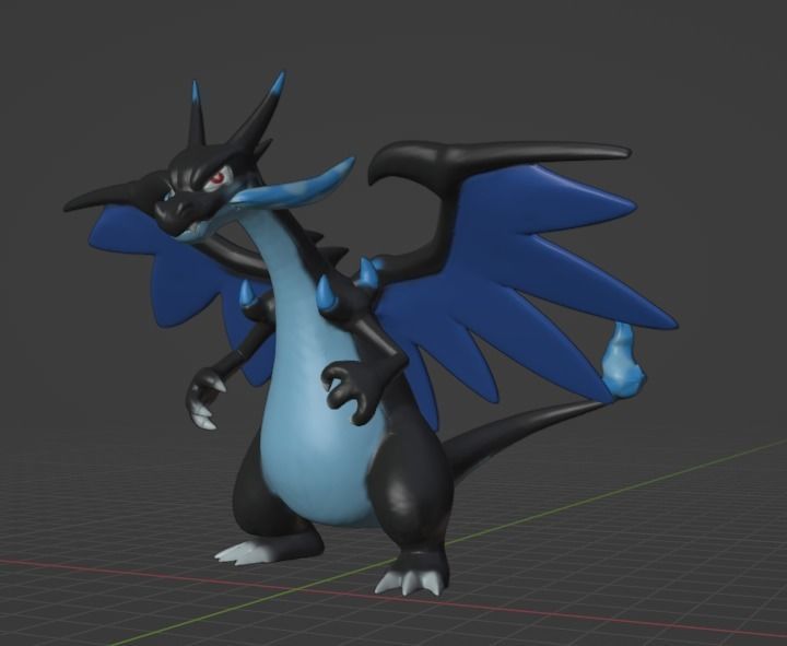 Mega Charizard X 3D model 3D printable | CGTrader