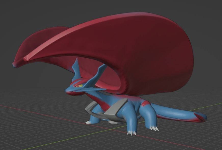 Mega Salamence 3D model 3D printable | CGTrader