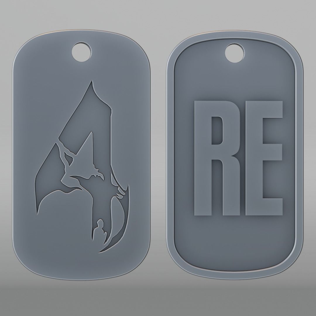 Resident Evil 4 Remake dogtag 3D model 3D printable | CGTrader