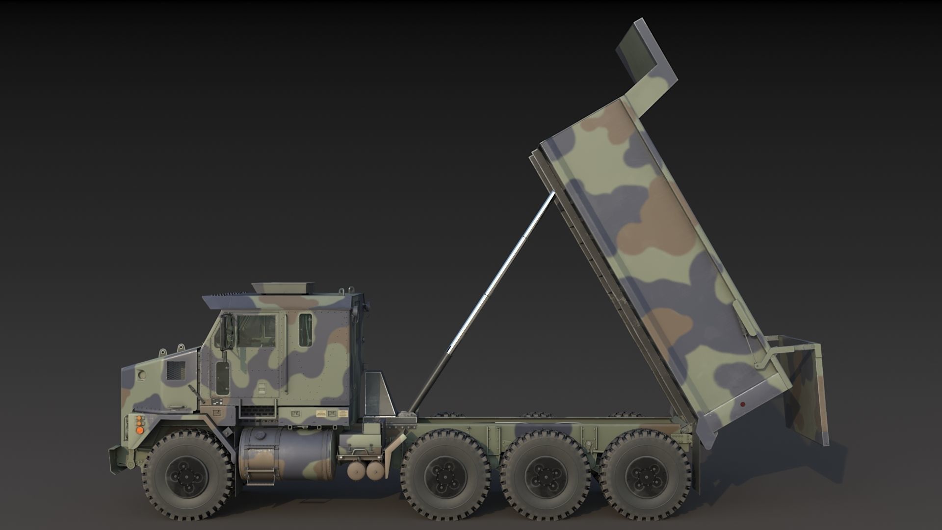 3D model Military Dump Truck Oshkosh M1070 VR / AR / low-poly | CGTrader