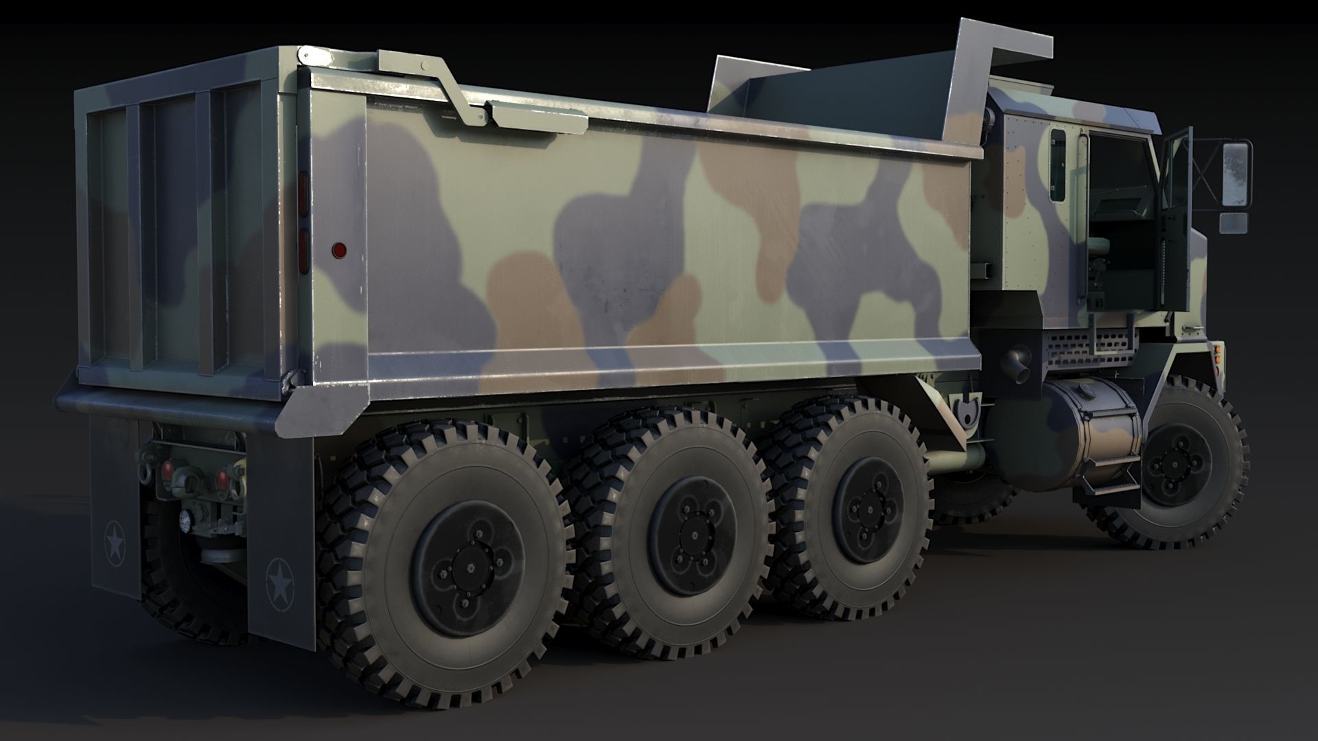 3D model Military Dump Truck Oshkosh M1070 VR / AR / low-poly | CGTrader
