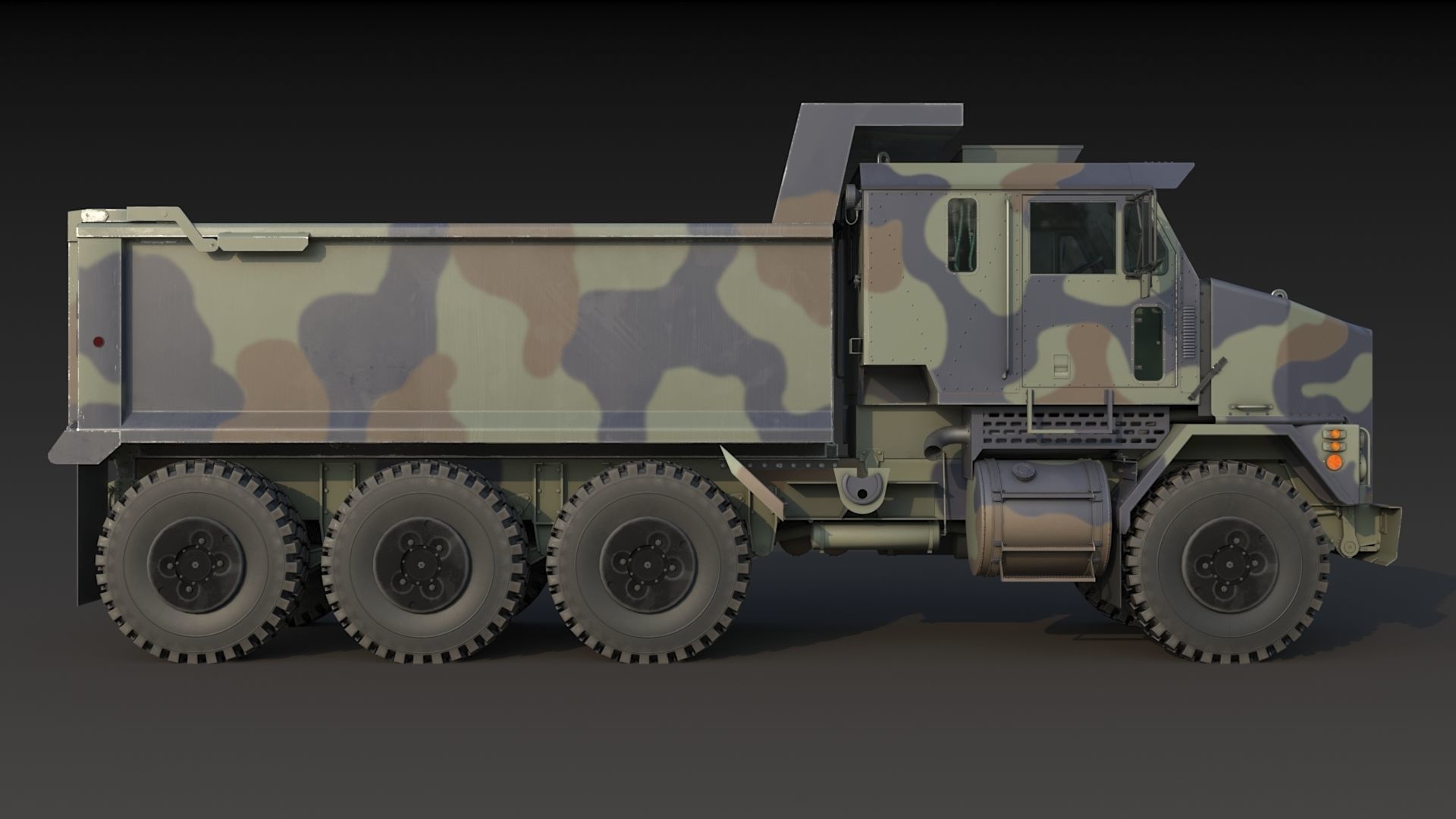 3D model Military Dump Truck Oshkosh M1070 VR / AR / low-poly | CGTrader