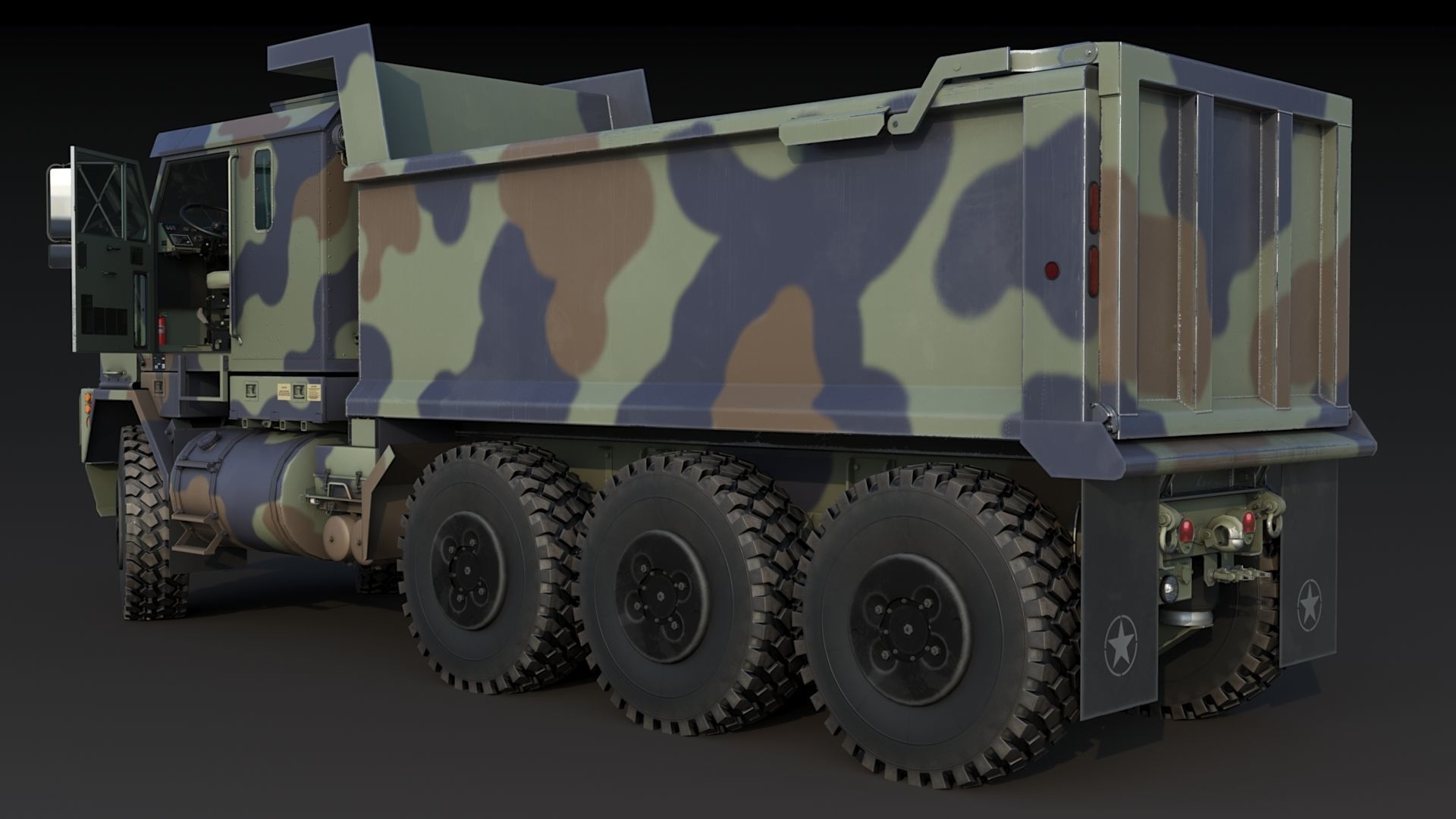 3D model Military Dump Truck Oshkosh M1070 VR / AR / low-poly | CGTrader