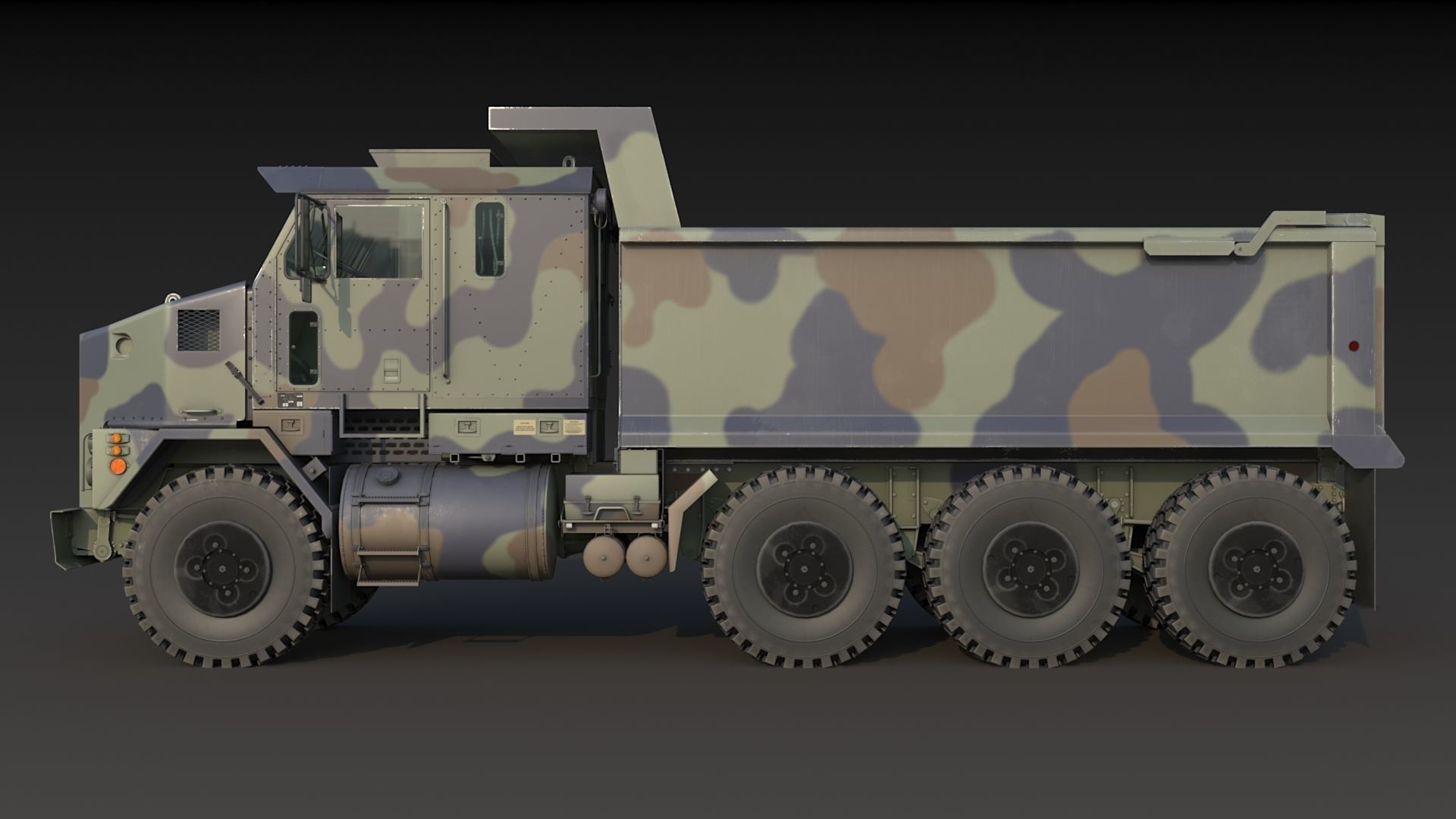 3D model Military Dump Truck Oshkosh M1070 VR / AR / low-poly | CGTrader