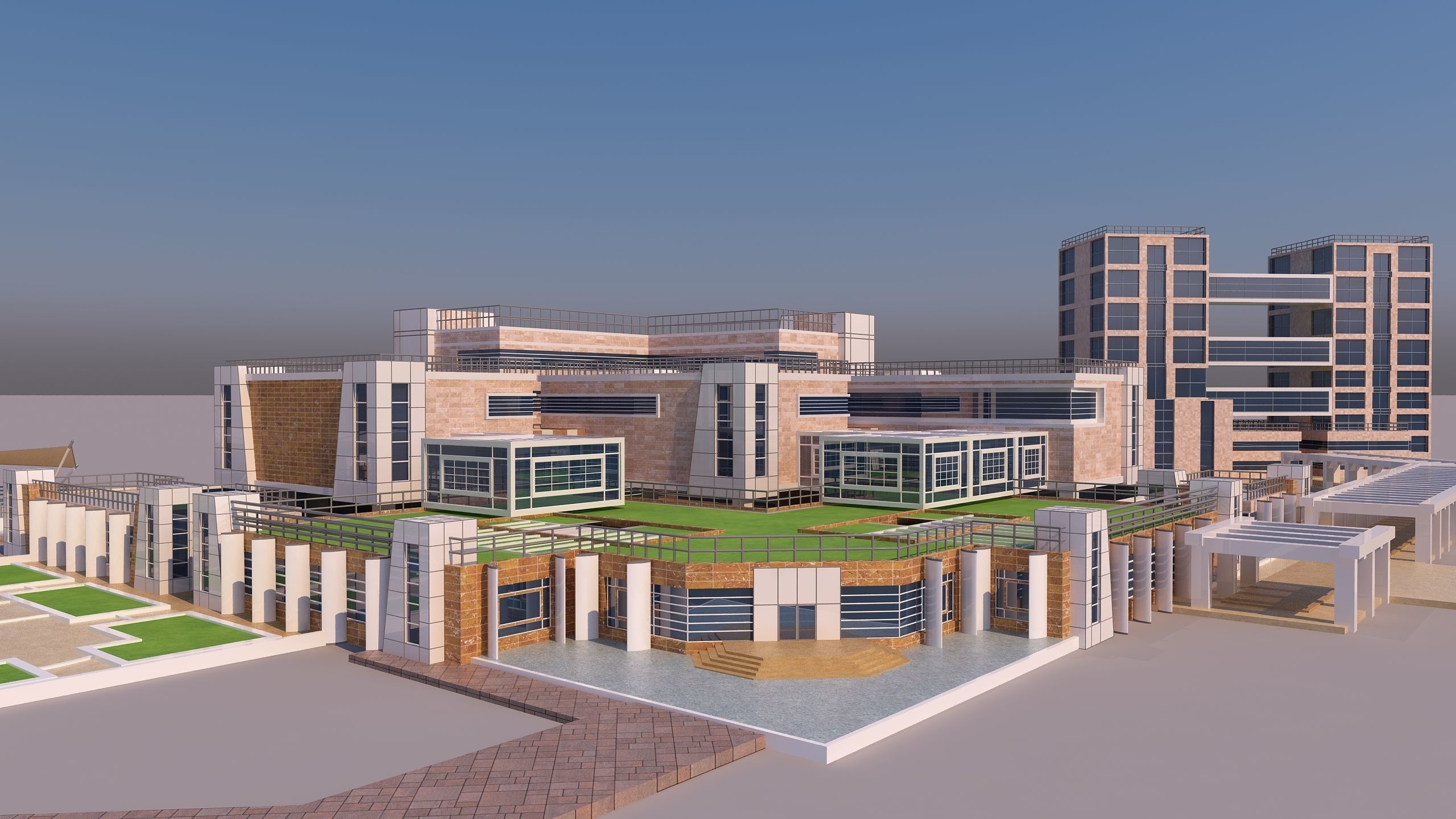 0146 - Research Center Building 3D model | CGTrader