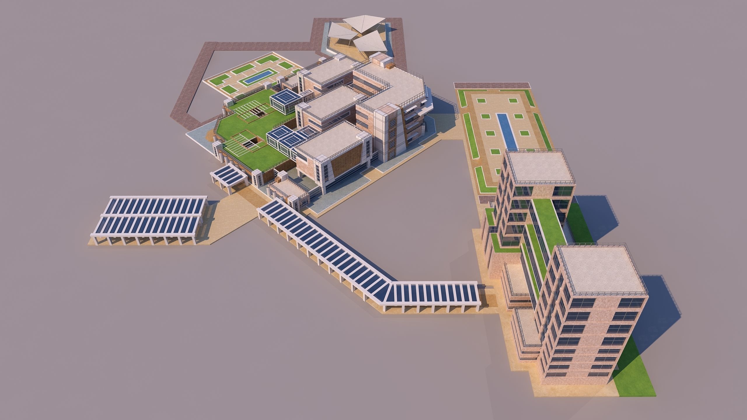 0146 - Research Center Building 3D model | CGTrader