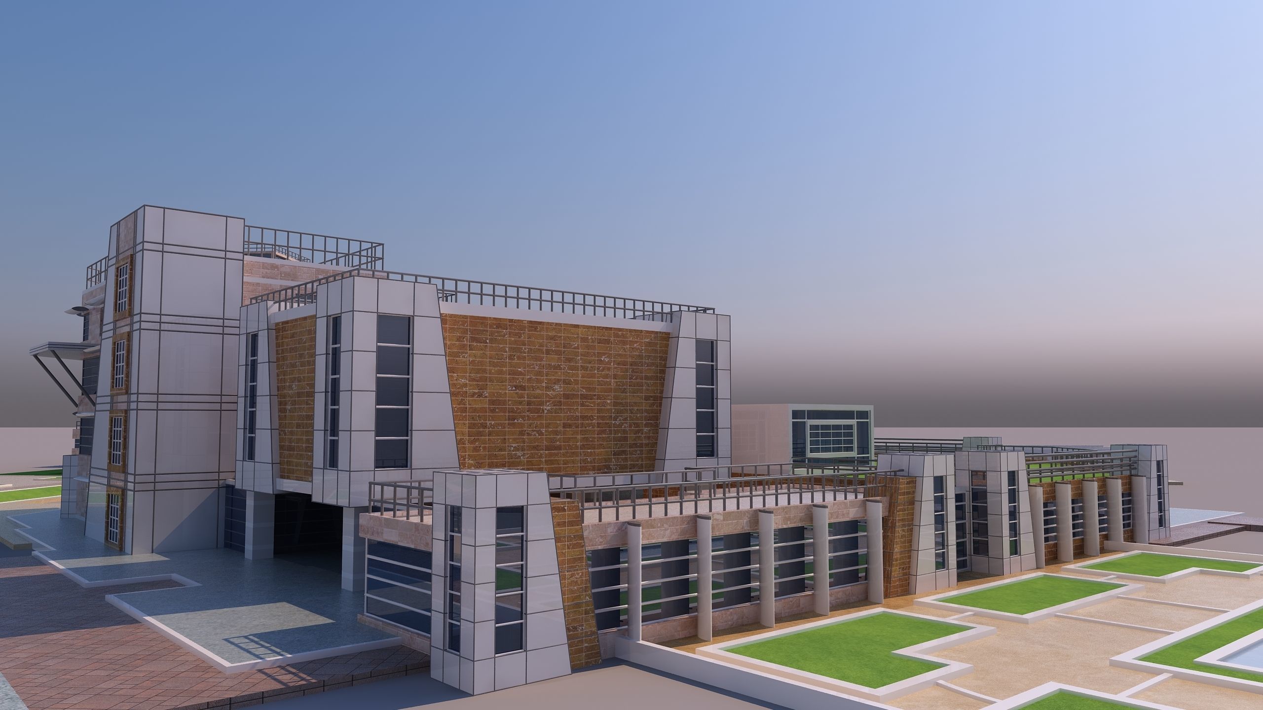 0146 - Research Center Building 3D model | CGTrader