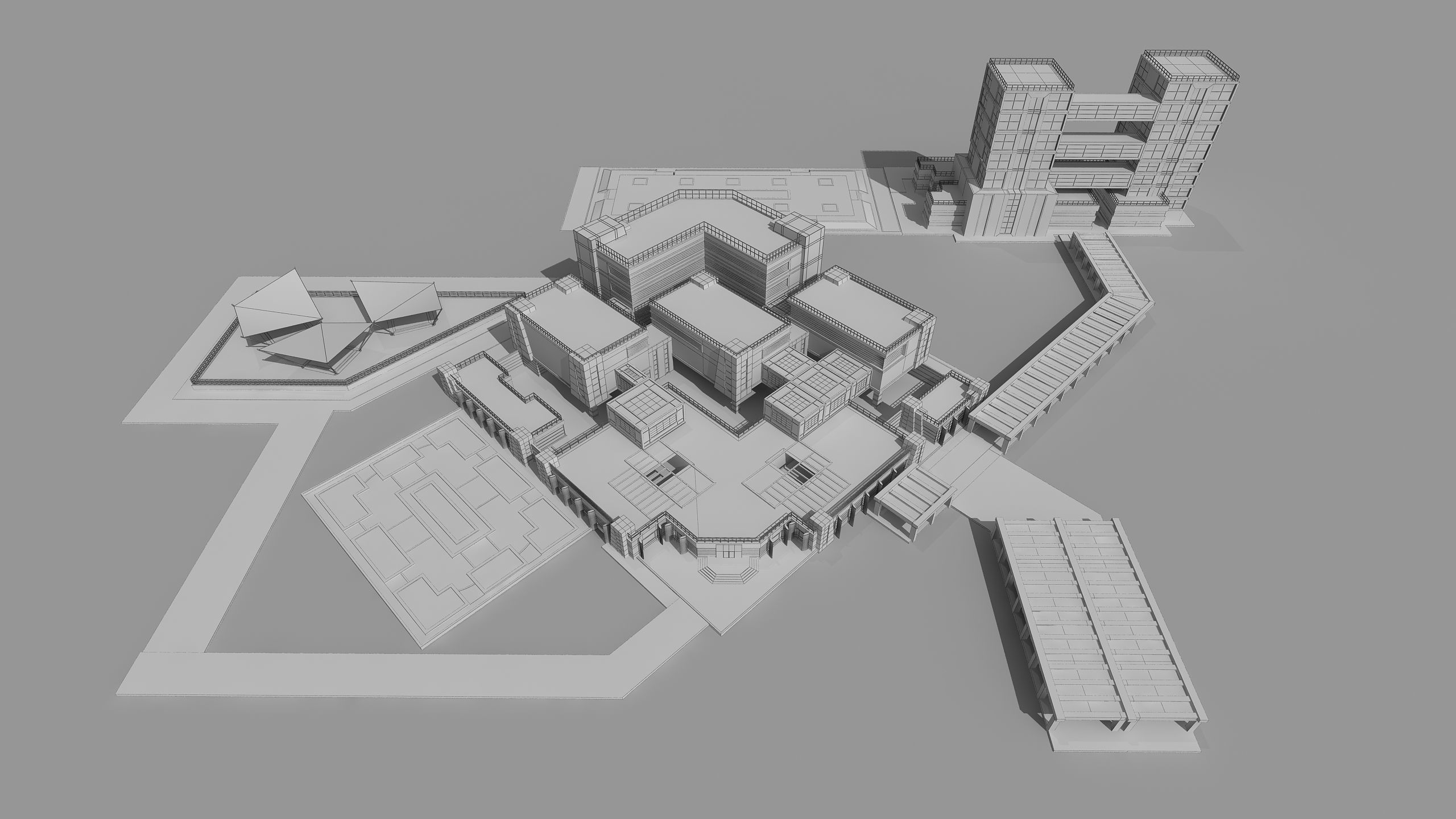 0146 - Research Center Building 3D model | CGTrader