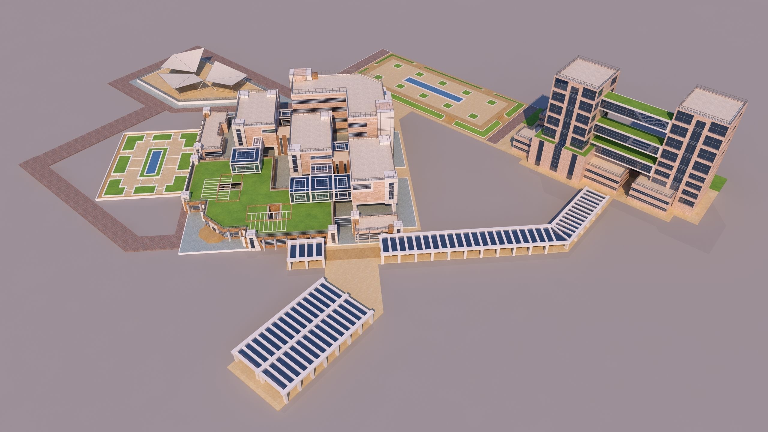 0146 - Research Center Building 3D model | CGTrader