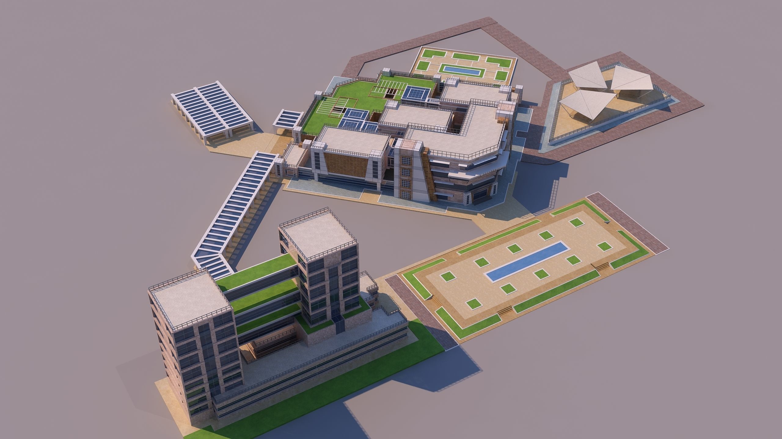 0146 - Research Center Building 3D model | CGTrader