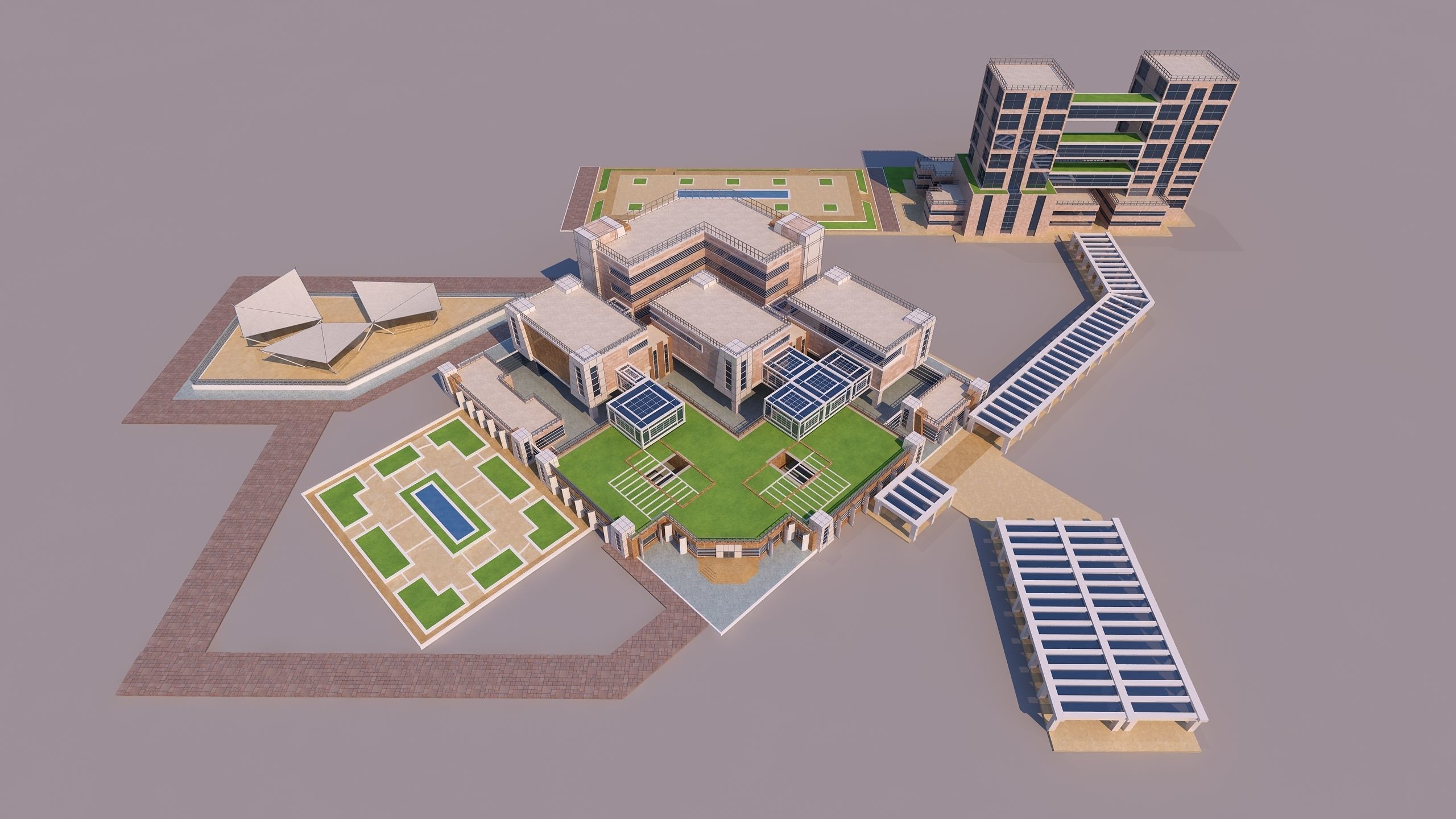 0146 - Research Center Building 3D model | CGTrader