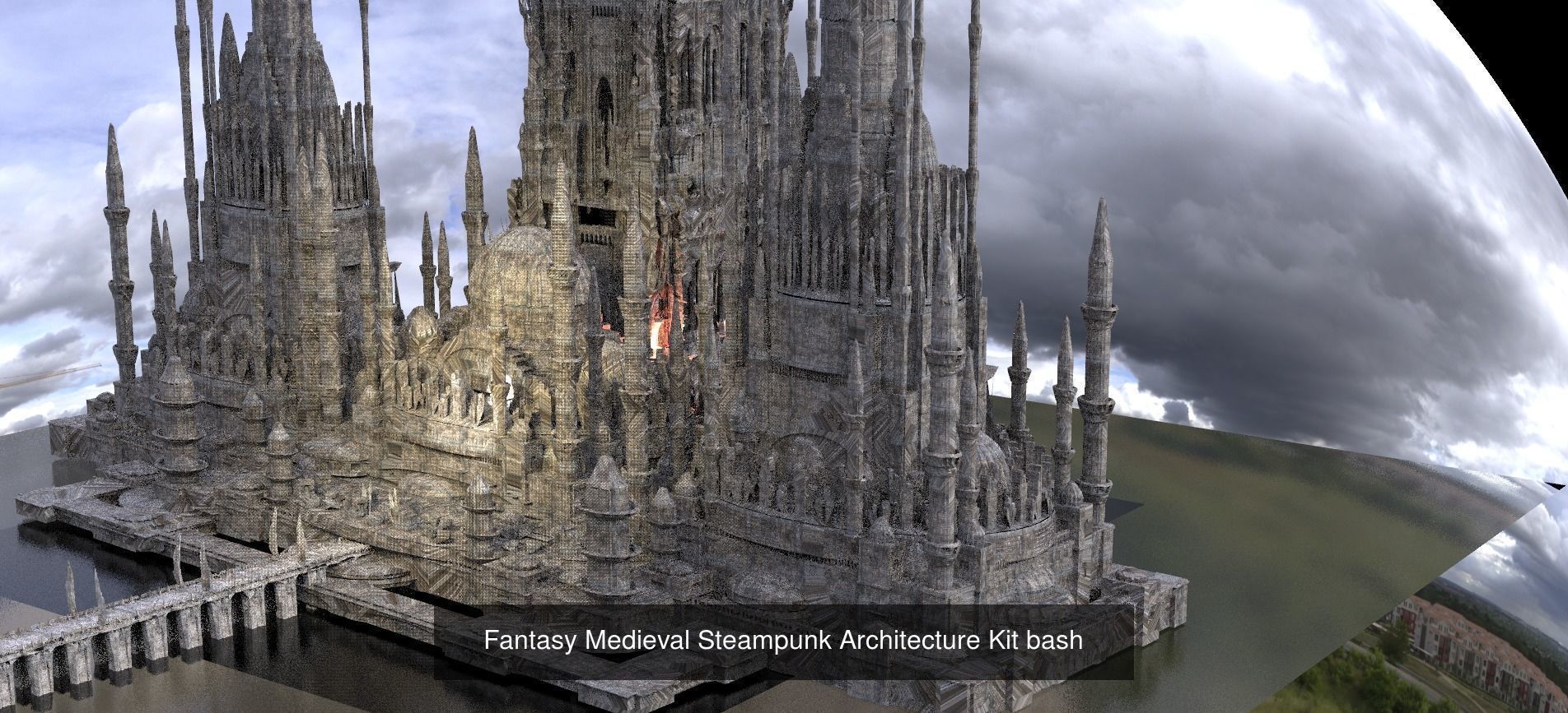 Victorian Steampunk Collection Architecture | CGTrader