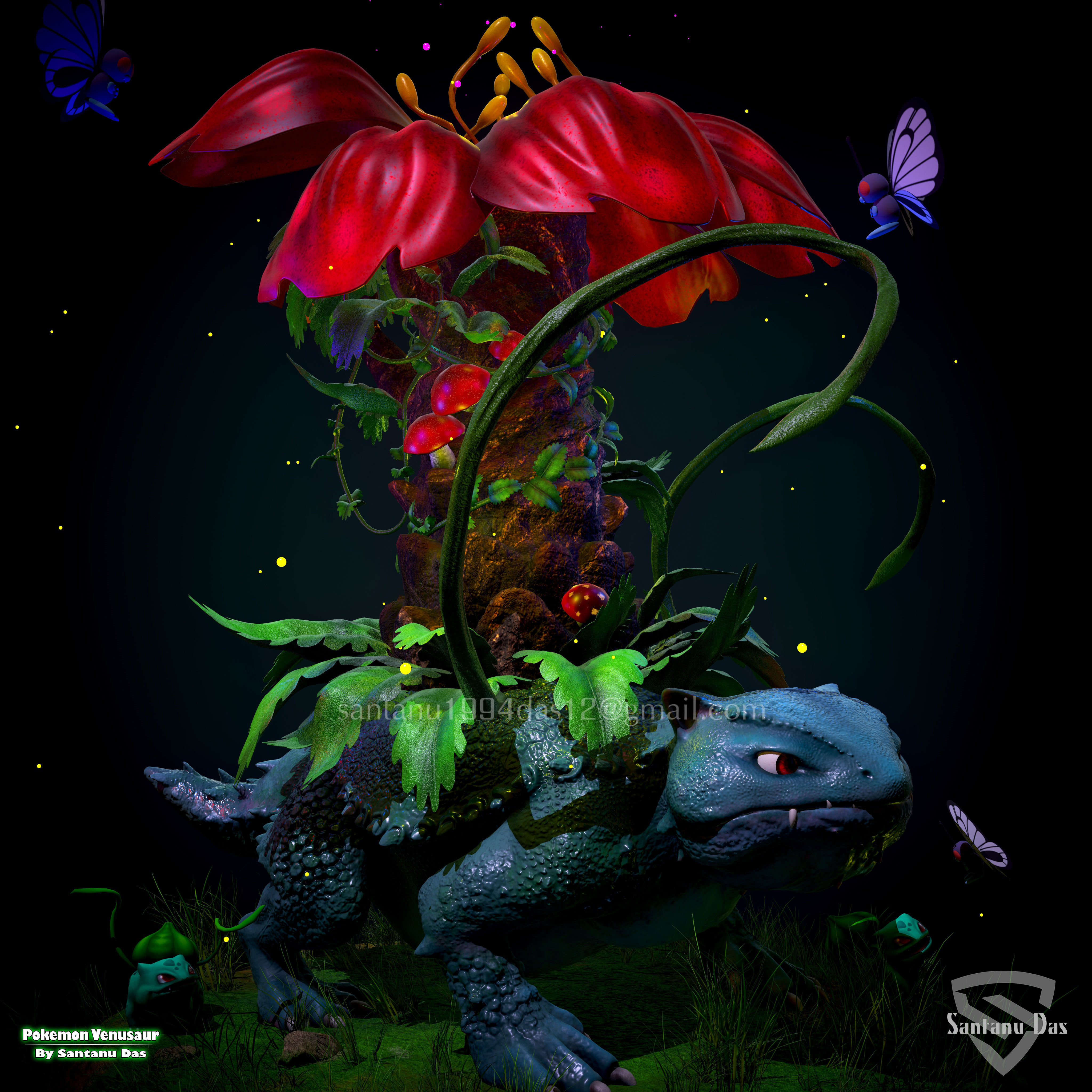 3D model Venusaur pokemon VR / AR / low-poly | CGTrader