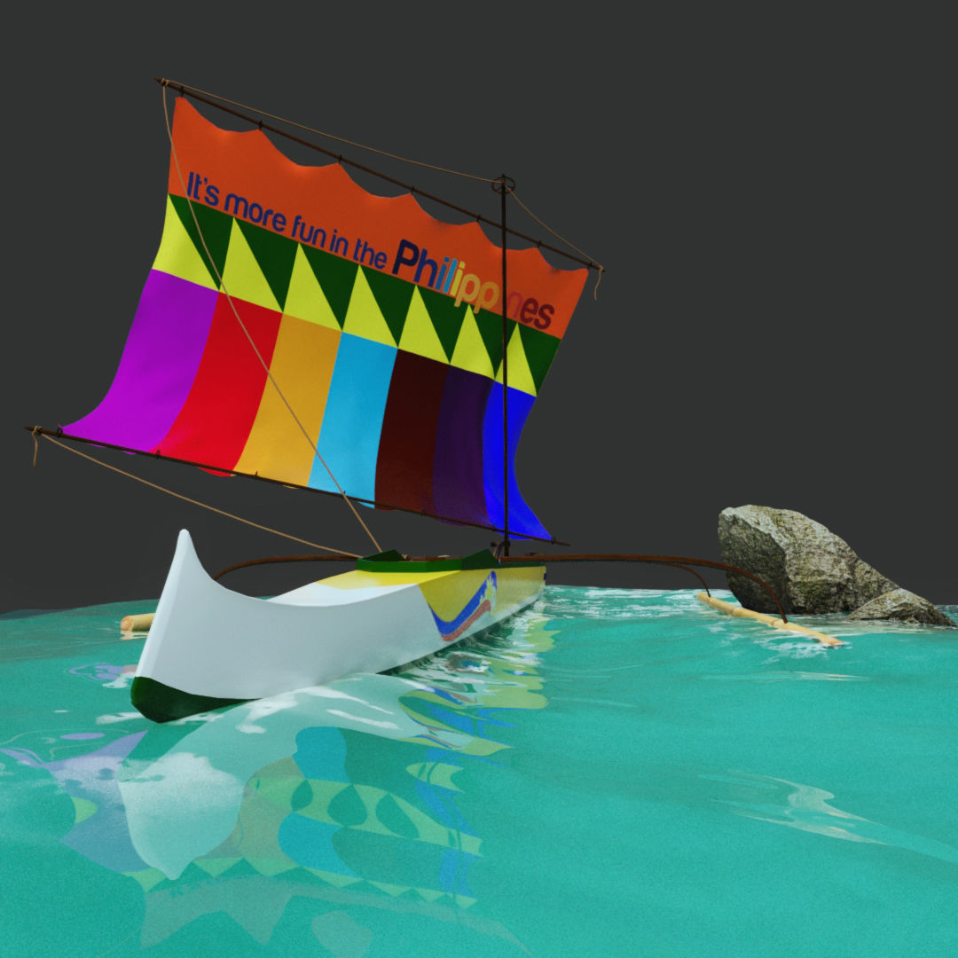 3D model Zamboanga Vinta Boat VR / AR / low-poly | CGTrader