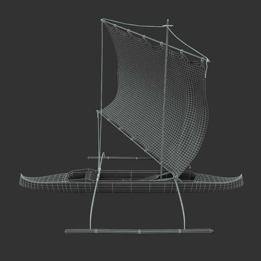 3D model Zamboanga Vinta Boat VR / AR / low-poly | CGTrader