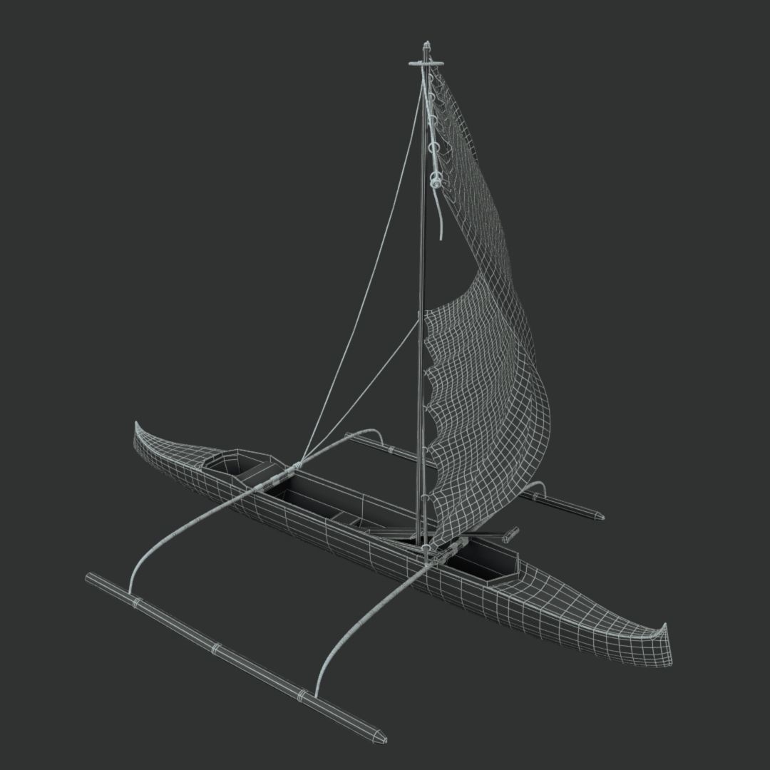 3D model Zamboanga Vinta Boat VR / AR / low-poly | CGTrader