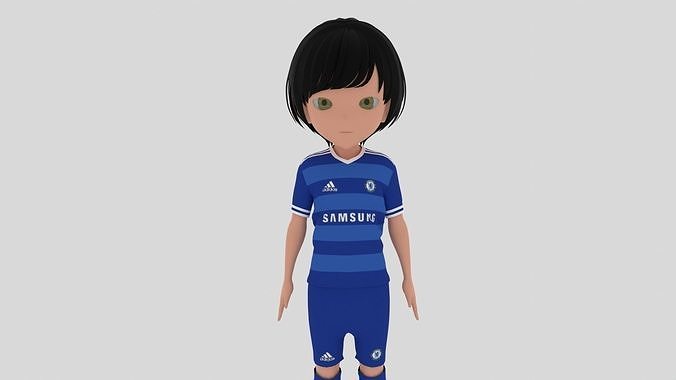 3D model Chelsea Soccer - Football Player VR / AR / low-poly | CGTrader