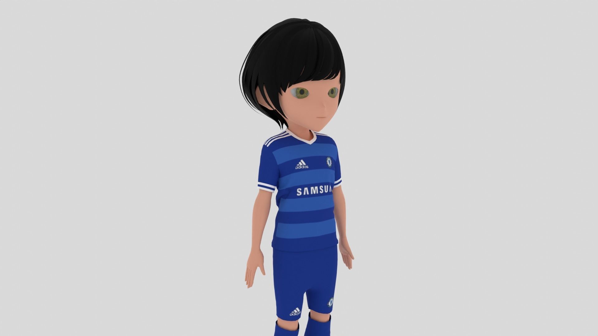 3D model Chelsea Soccer - Football Player VR / AR / low-poly | CGTrader