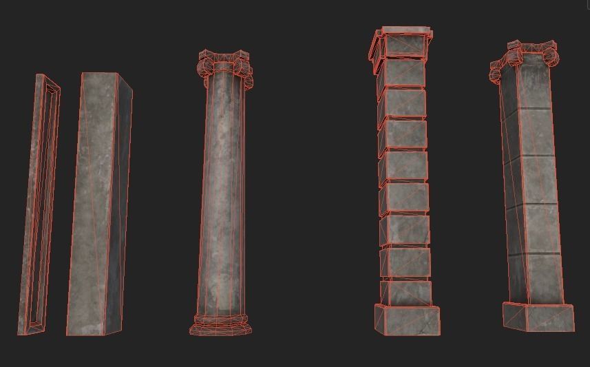 3D model rome column VR / AR / low-poly | CGTrader