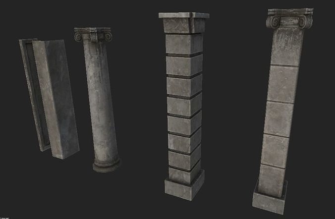 3D model rome column VR / AR / low-poly | CGTrader