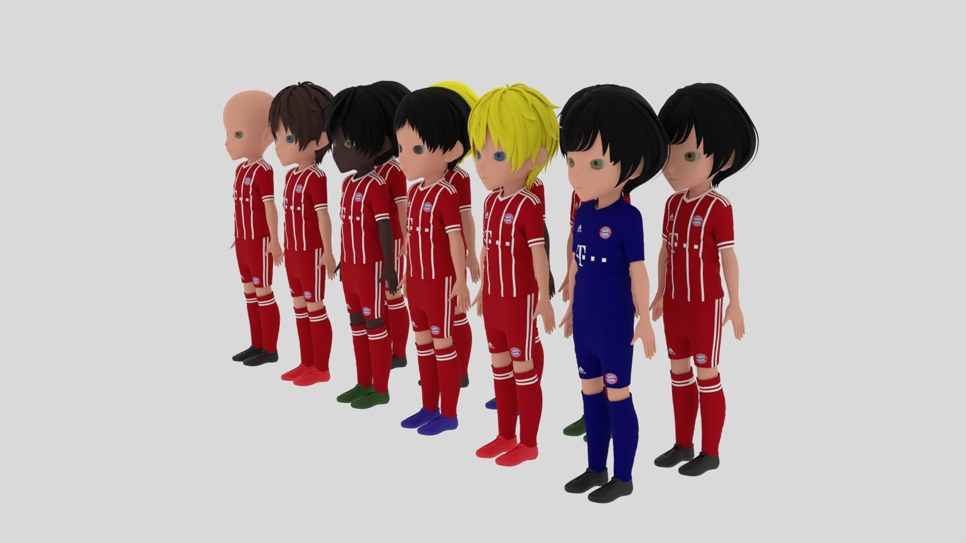 3D model Bayern Munchen Football Team VR / AR / low-poly | CGTrader