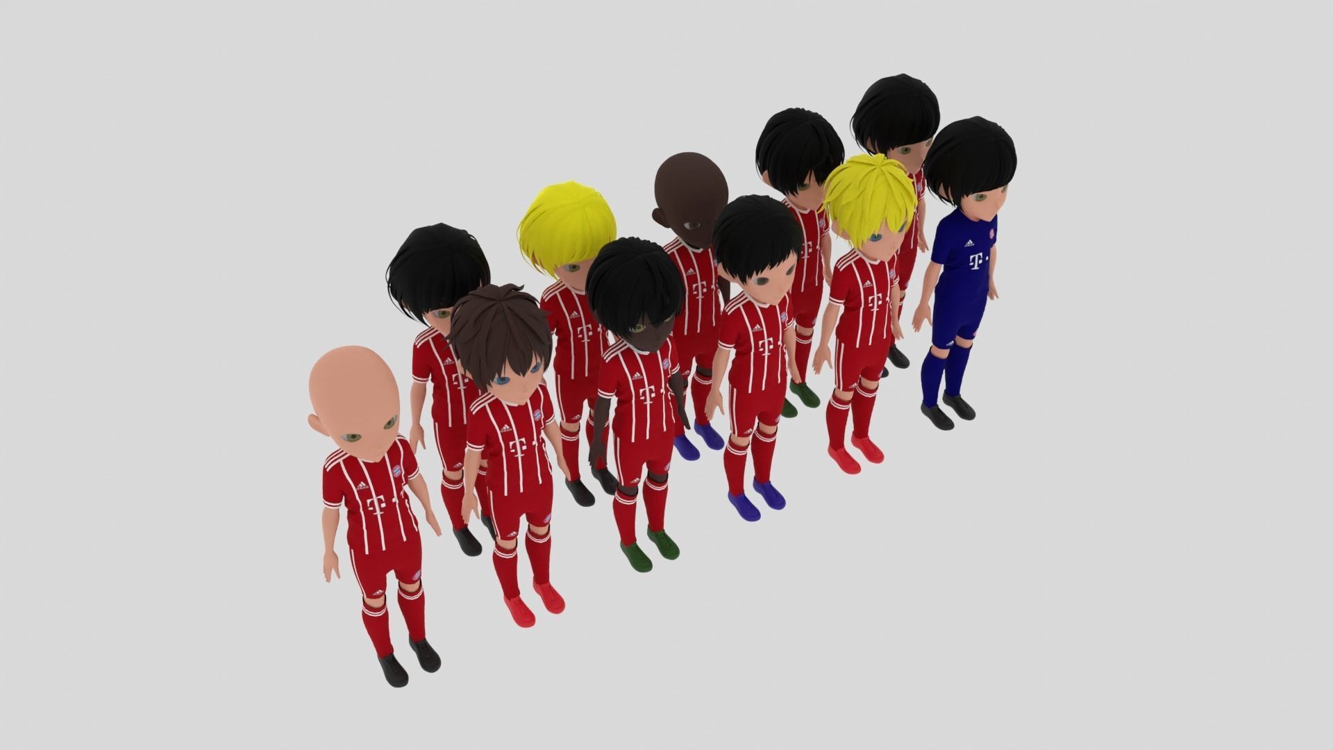 3D model Bayern Munchen Football Team VR / AR / low-poly | CGTrader
