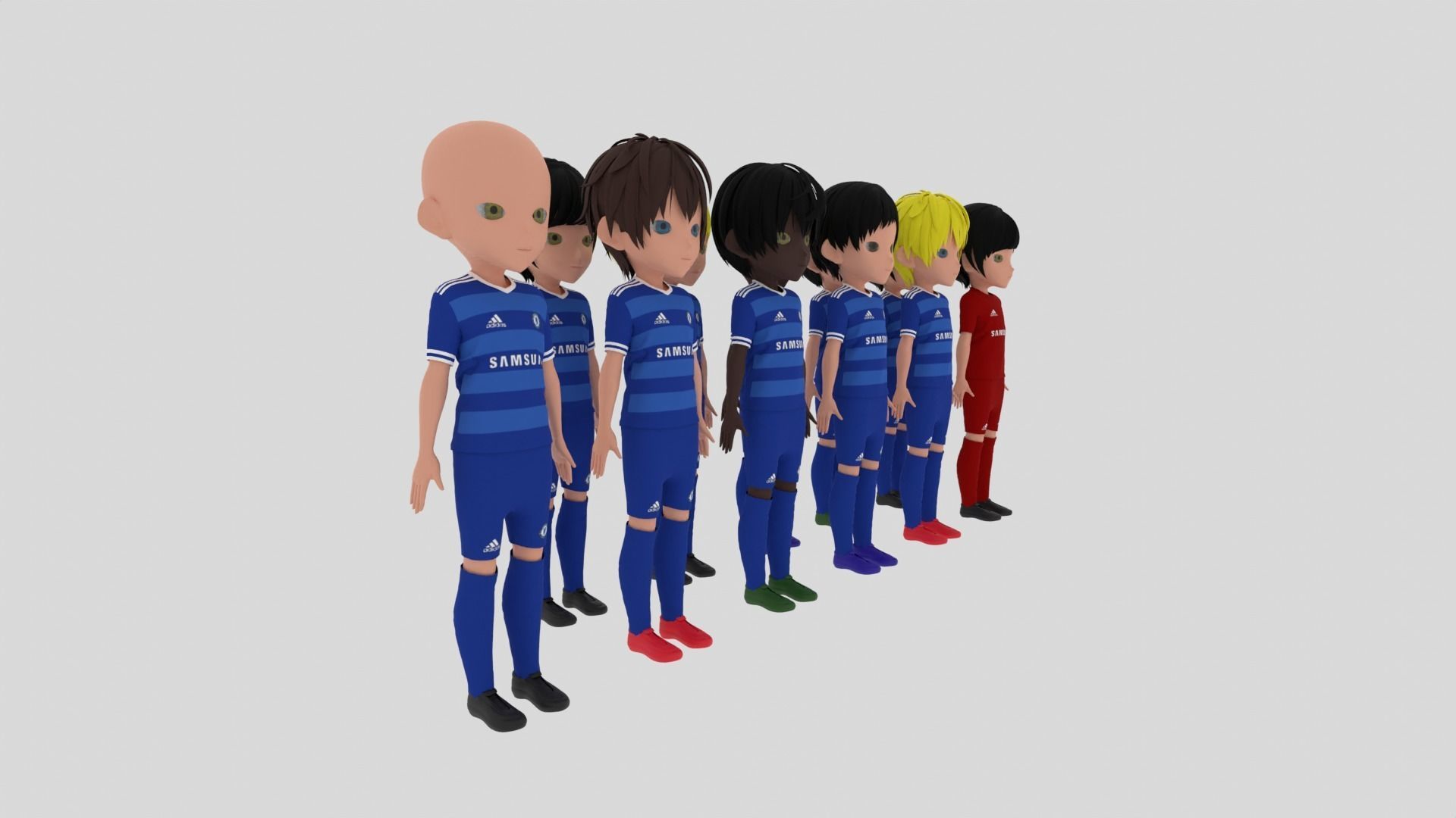 3D model Chelsea Soccer - Football Team VR / AR / low-poly | CGTrader