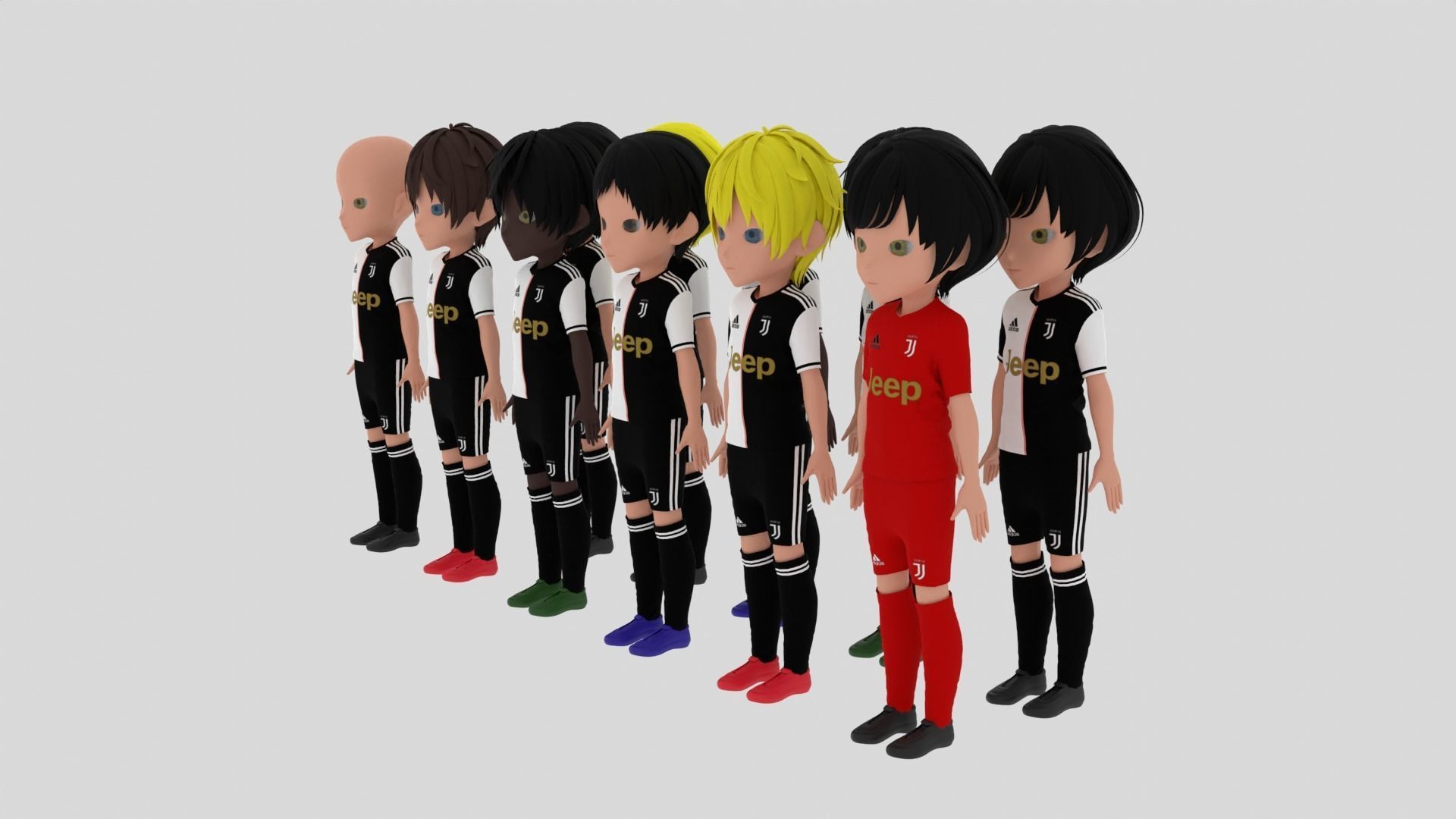 3D model Juventus Soccer - Football Team VR / AR / low-poly | CGTrader