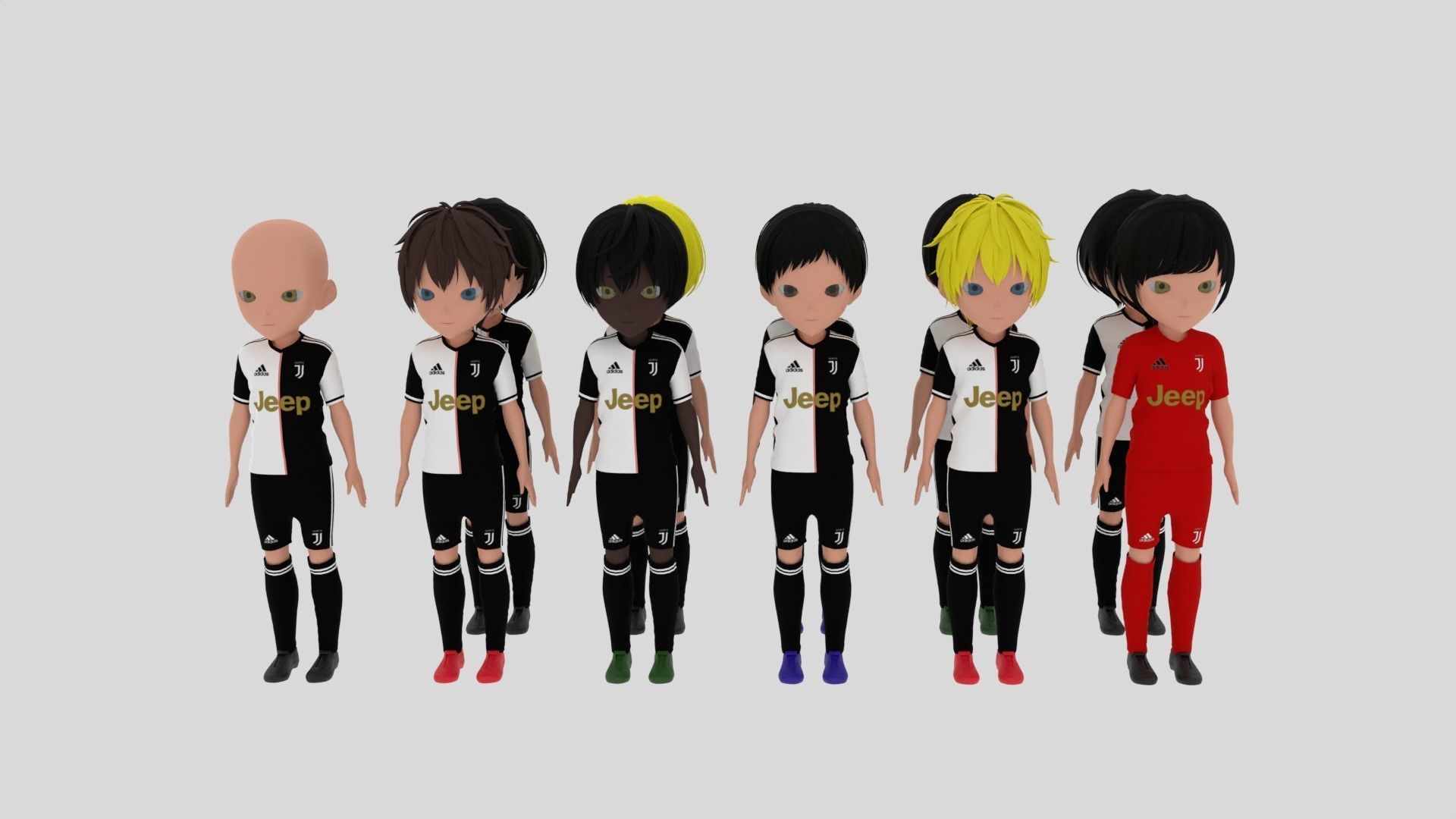 3D model Juventus Soccer - Football Team VR / AR / low-poly | CGTrader