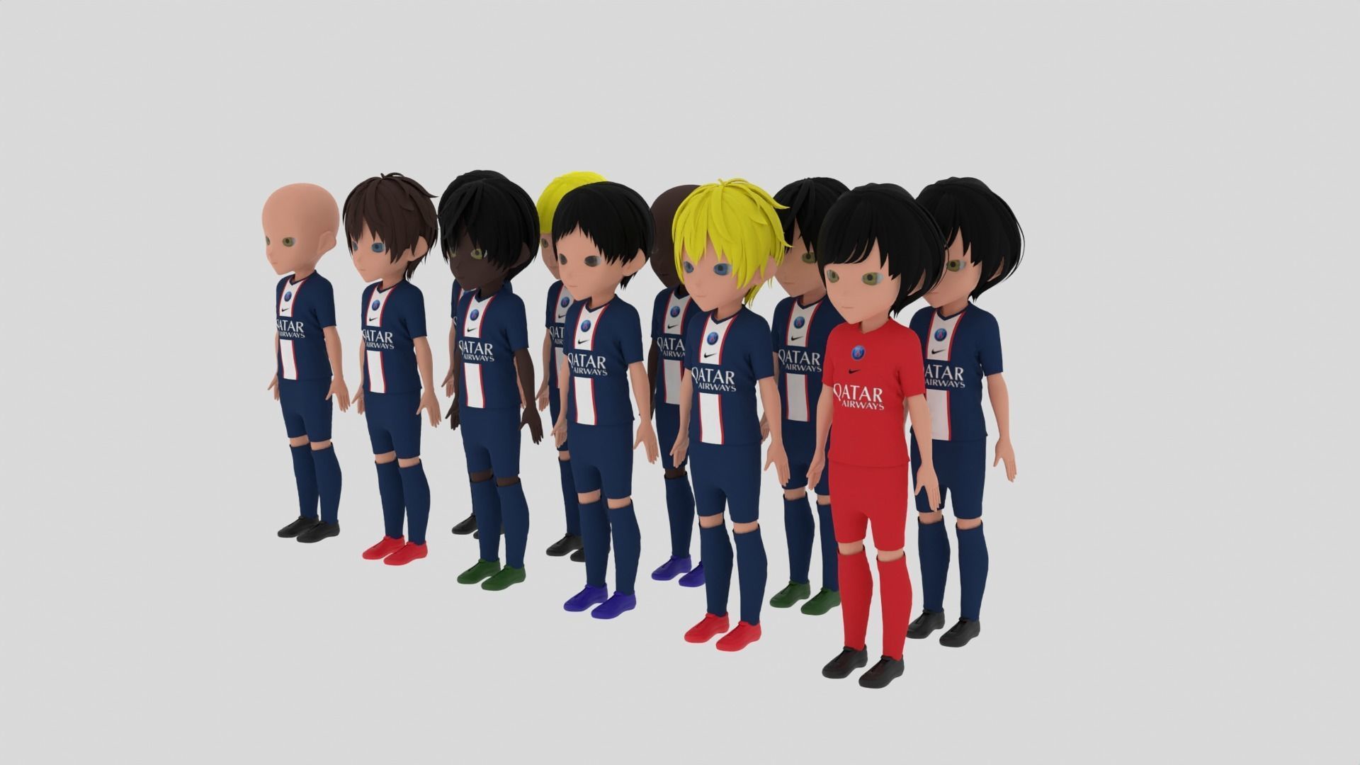 3D model PSG Soccer - Football Team VR / AR / low-poly | CGTrader