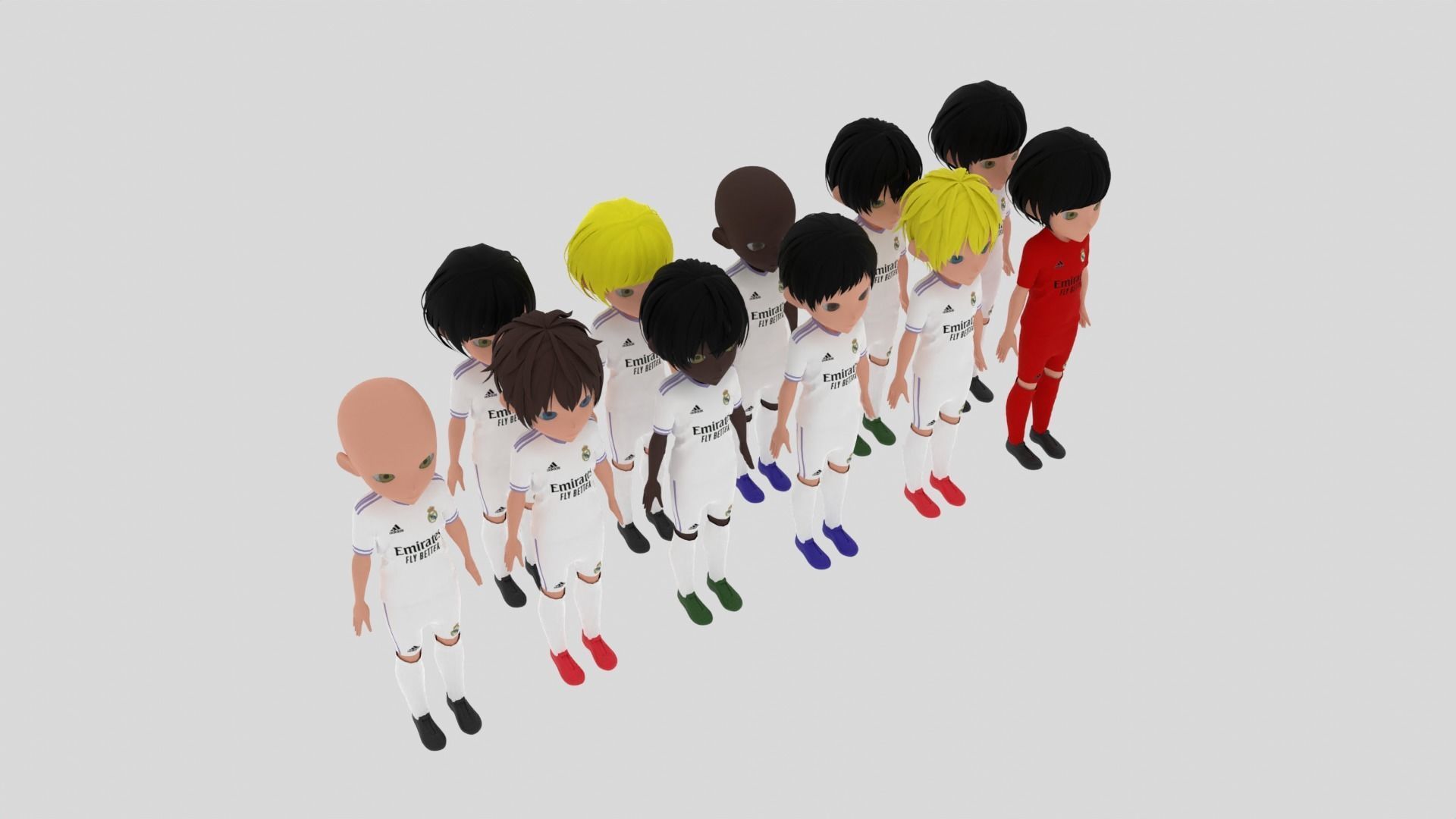 3D model Real Madrid Soccer - Football Team VR / AR / low-poly | CGTrader