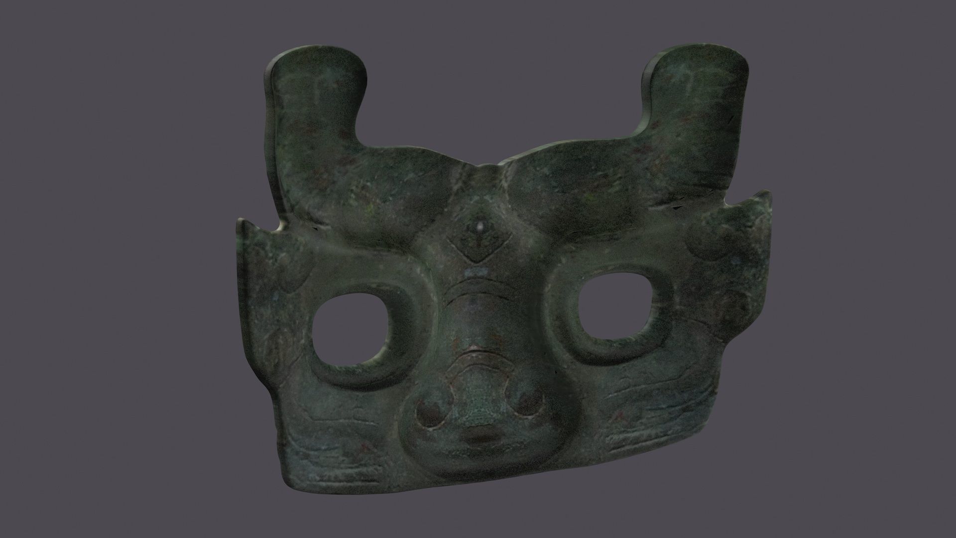 bronze sculpture mask tribal native 3D model | CGTrader
