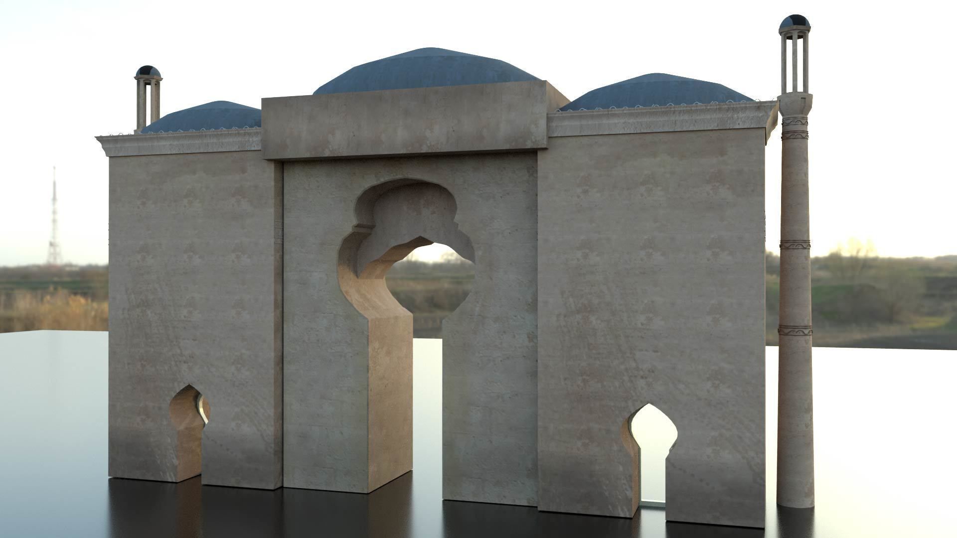 3D model Medieval Middle Eastern Palace gate VR / AR / low-poly | CGTrader